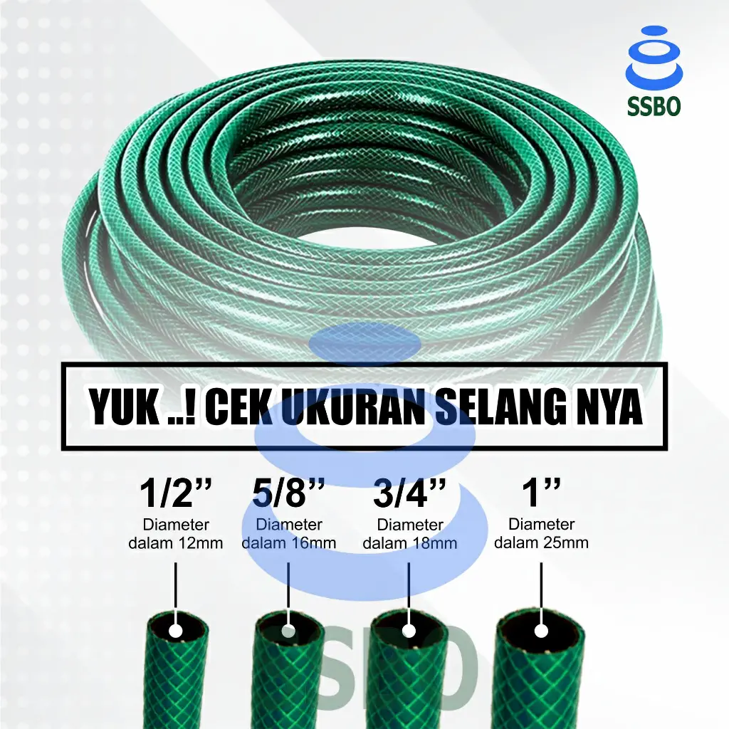 SSBO Sepaket Semprotan Selang Air 10-30 Meter Hijau Anti Lumut Jet ...