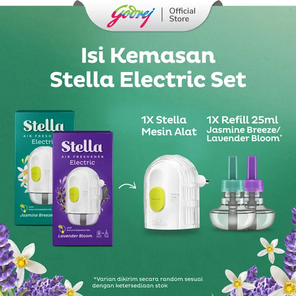Stella Air Freshener Electric Set x2 (Random Variant) - Pengharum Pewangi Ruangan Elektrik - Kuybeli