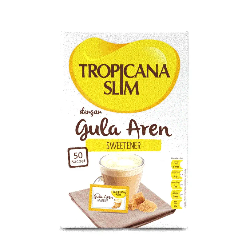 Tropicana Slim Sweetener Gula Aren 50 sachet - Pemanis untuk Bantu ...